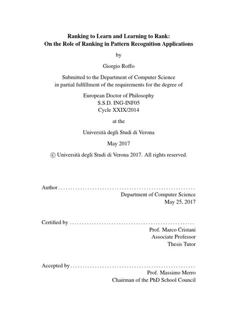 Phd Thesis Roffo 2016 171 Pdf Pdf Pattern Recognition Machine Learning