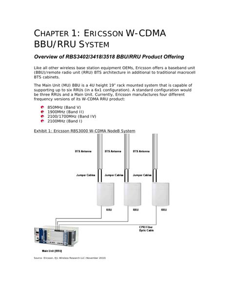 Ericsson W Cdma Bbu Rru System Overview
