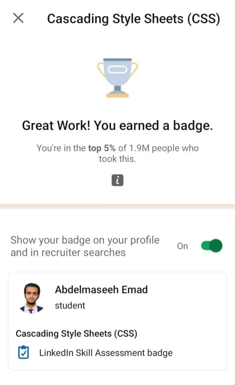 Abdelmaseeh Emad On Linkedin Css Badge Linkedinskillassessment