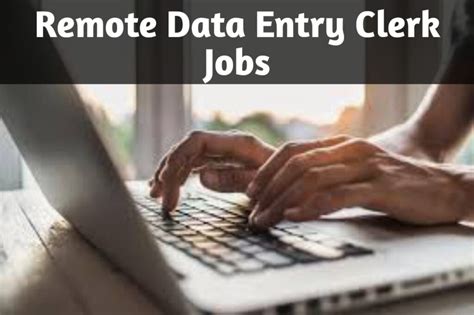 Remote Data Entry Clerk Jobs How To Work From Home And Earn De Round