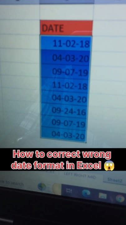Excel Main Wrong Date Format Ko Correct Kaise Karte Hai😱😍 Shortsfeed Shorts Viral Excel
