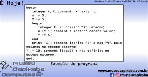 A Linguagem De Programação Algol 60 De 1960 Mcc Museu Capixaba Do