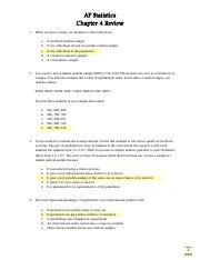 AP Stat Chapter Review Pdf AP Statistics Chapter Review When We Take A Census We