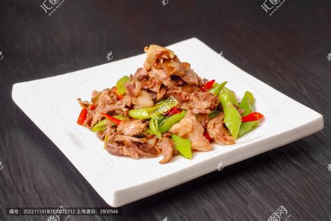 双椒爆羊头肉 中国菜系 食品餐饮 摄影 汇图网www huitu