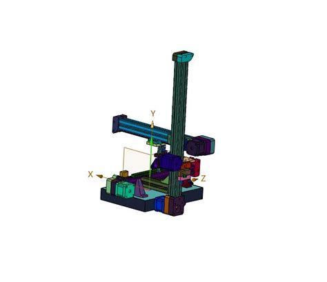 三轴同步带滑台铝型材3d打印机 Step 模型图纸下载 懒石网