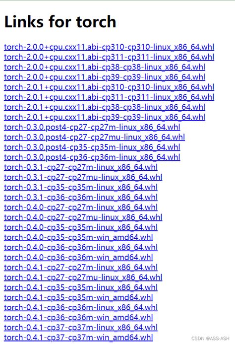 Pytorch史上最全torch全版本离线文件下载地址大全(9月最新)torch包下载 Csdn博客 Pytorch史上最全torch全版本离线文件下载地址大全(9月最新)torch包下载 Csdn博客