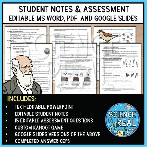 Evolution Powerpoint Notes Assessment And Kahoot By Science Is Real