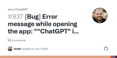 Bug Error Message While Opening The App ChatGPT Is Damaged And Can T Be Opened You Should