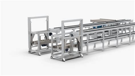 Double Layer Return And Double Speed Chain Assembly Line 3d Model