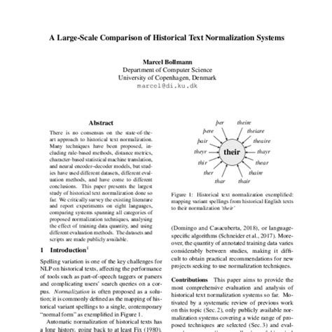 A Large Scale Comparison Of Historical Text Normalization Systems Acl Anthology