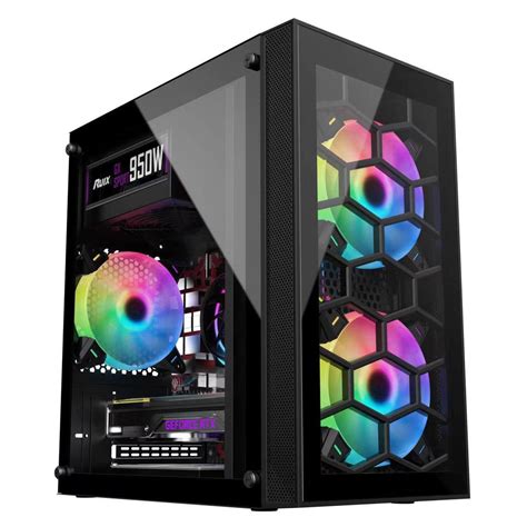 Keytech TS300 Micro ATX Tempered Glass Gaming Case Shopee Philippines