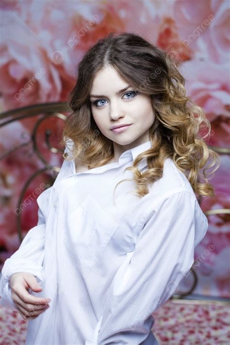 Beautiful Blonde Girl On Bed Photo Background And Picture For Free Download Pngtree