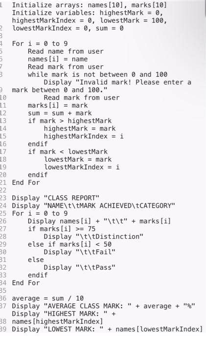 Solved Initialize Arrays Names 10 Marks 10 Initialize Chegg