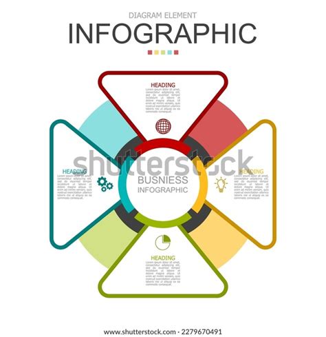 Vector Infographic Triangle Circle Diagram Template Stock Vector Royalty Free 2279670491