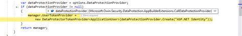 C Set Usertokenprovider In Net Core Stack Overflow