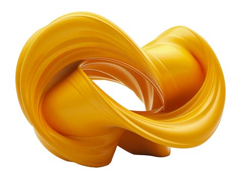 Golden Infinity Loop Abstract Sculpture 45905651 Png