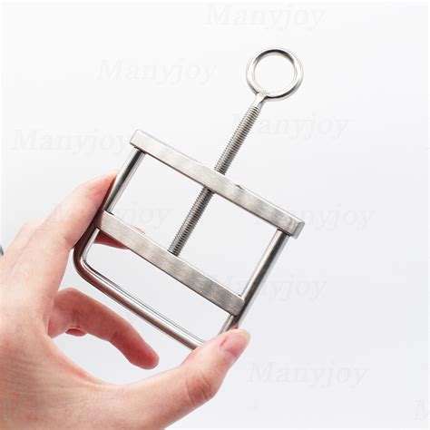 Stainless Steel Cbt Ball Stretcher Scrotum Clamp Clip Torture Chastity