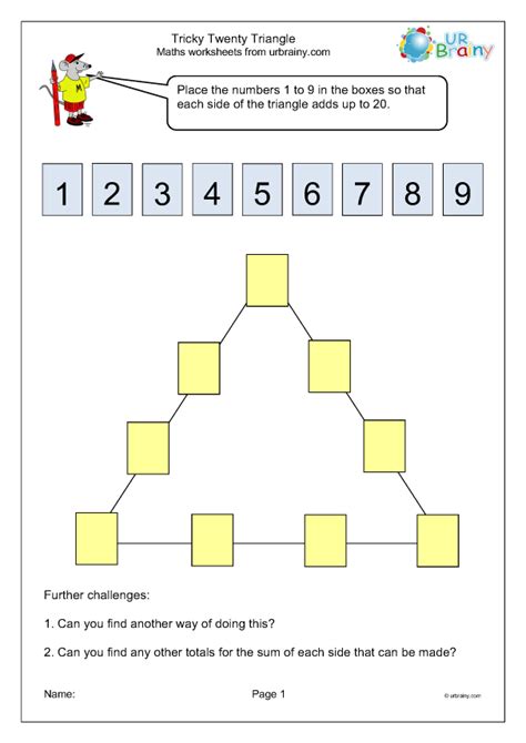 Tricky Twenty Reasoningproblem Solving Maths Worksheets For Year 6