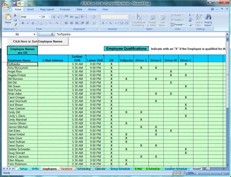 Driver Schedule Spreadsheet Throughout Download Babe Bus Driver And Route Schedules 7 13 Db