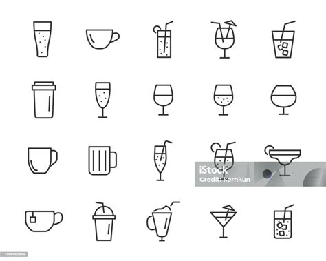 음료 아이콘 물 청량 음료 알코올 주스 유리 밀크 쉐이크 세트 날씬한에 대한 스톡 벡터 아트 및 기타 이미지 날씬한 냄새