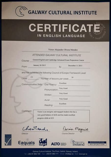 Certificate Gci Pdf