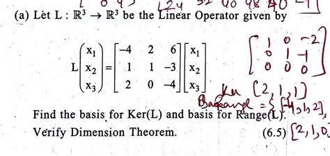 Solved A Let L R R Be The Linear Operator Given By Chegg Com