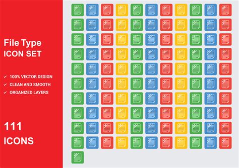 File Type Icon Set 34458385 Vector Art At Vecteezy