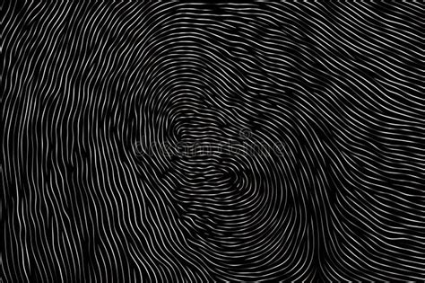 This Black And White Photo Captures An Intriguing And Mesmerizing Spiral Pattern Fingerprint