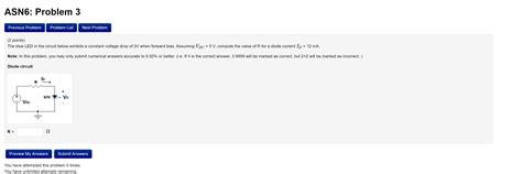 Solved Asn6 Problem 3 Previous Problem Problem List Next