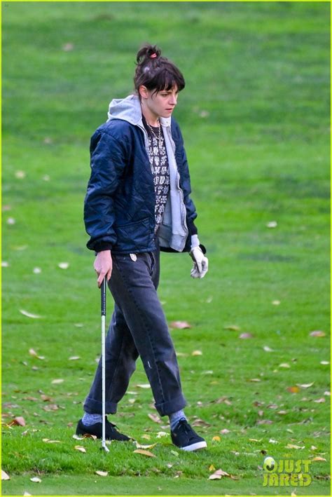 Kristen Stewart Enjoys Some Time On The Green During Casual Golf Outing