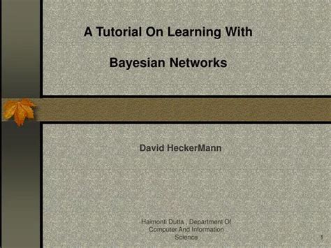 Ppt A Tutorial On Learning With Bayesian Networks Powerpoint