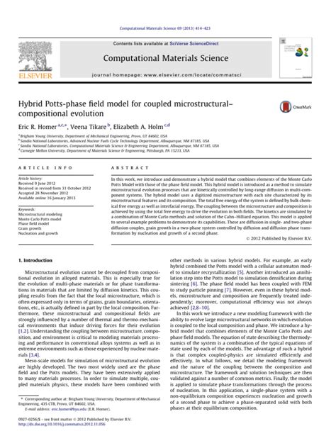 Hybrid Potts Phase Field Model For Coupled Microstructural