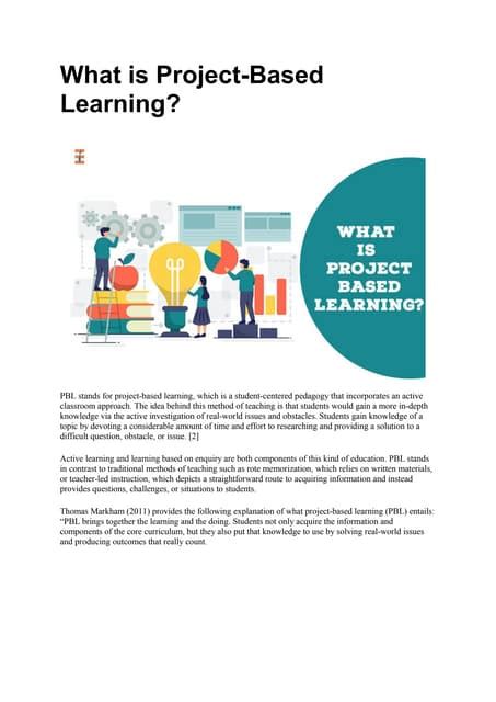 project based learning ppt