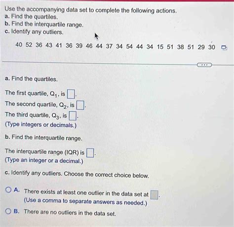 Solved Use The Accompanying Data Set To Complete The Following Actions