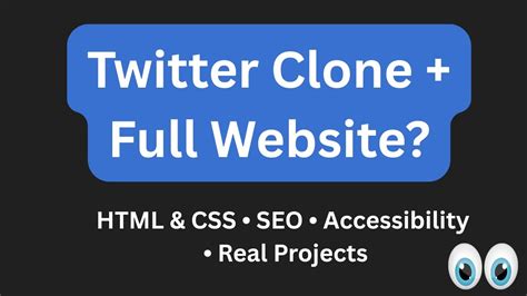 Create A Twitter Clone And A Full Responsive Website With Just Html And Css Real Projects Youtube