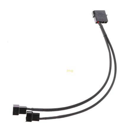 Btsg Pwm Fan Power Adapter Cable 1 To 2 4 Pin Molex Male To 3 Pin 4 Pin Pwm Connector Shopee