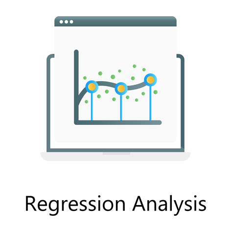dot plot chart inside web regression analysis in flat gradient concept icon 6748404 vector art