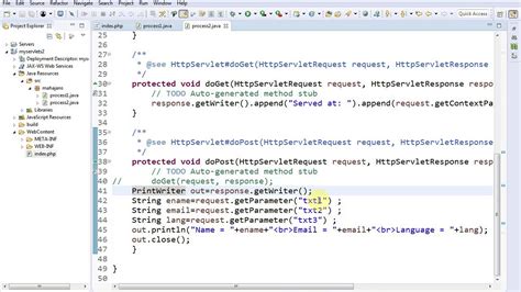 Creating An Html Form Within A Servlet Youtube