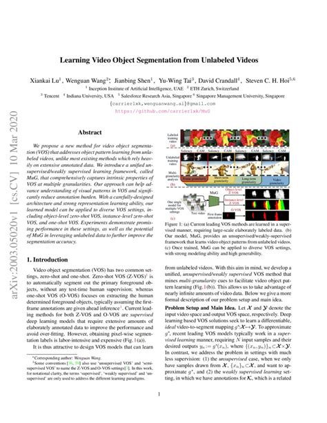 Learning Video Object Segmentation From Unlabeled Videos Deepai