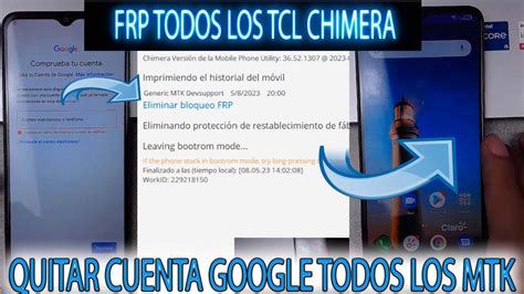 FRP TODOS LOS TCL NUEVA SEGURIDAD NUEVO METODO CON CHIMERA MTK TCL 20E YouTube