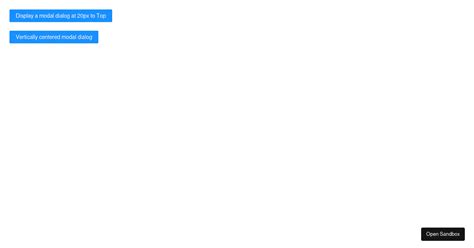 To Customize The Position Of Modal Antd Codesandbox