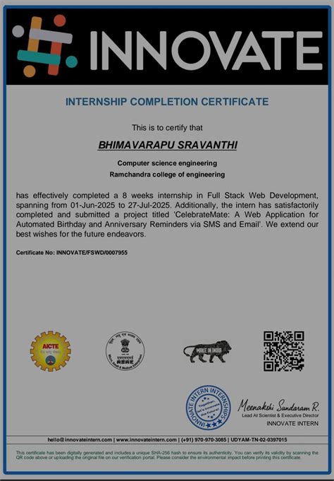 Fullstackdeveloper Innovatecertificate Webdevelopment Sravanthi Bhimavarapu