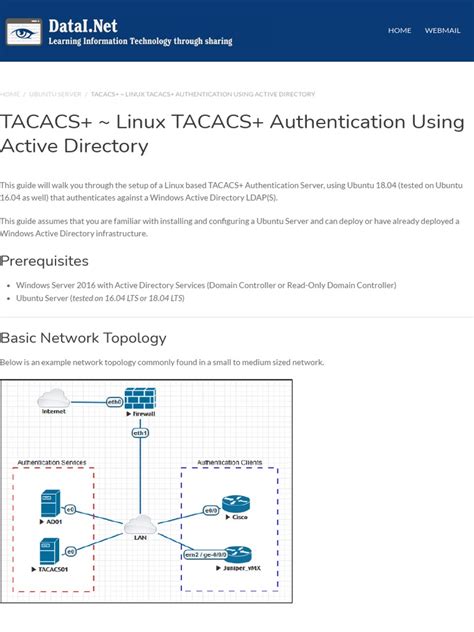 Tacacs Linux Tacacs Authentication Using Active Directory Pdf Active Directory Ip Address