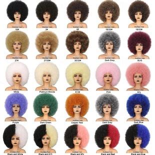非洲爆炸头假发35种颜色现货蓬松小卷假发 头套Afro Curly Wig 阿里巴巴