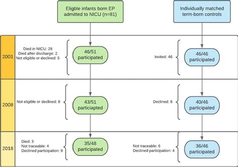 Flow Chart Of The 81 Extremely Preterm Ep Born Subjects And 46