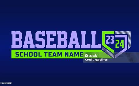 야구 팀 디자인은 진한 파란색 검정 배경에 격리되어 있습니다 학교 정신 셔츠 스포츠 팬 엠블럼 Championship에 대한