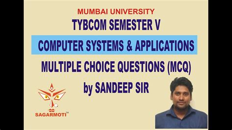 Tybcom Sem V Mcq For Computer Systems And Applications Youtube