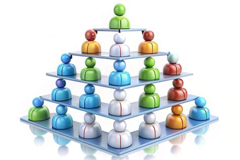 Premium Photo 3d Set Of Hierarchy Icon Isolated On White Background Enterprise Management