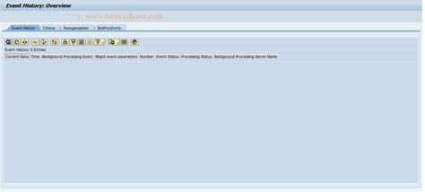 Sm Sap Tcode Event History And Background Events