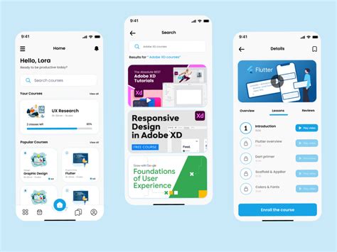 Daily Ui Challenge Courses App Behance